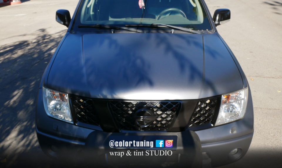 Colantare auto Nissan gri mat metalizat