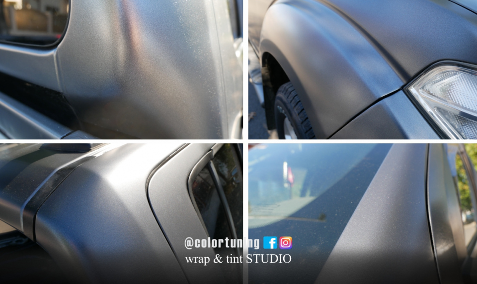 Colantare auto Nissan gri mat metalizat