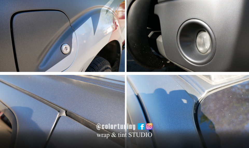 Colantare auto Nissan gri mat metalizat